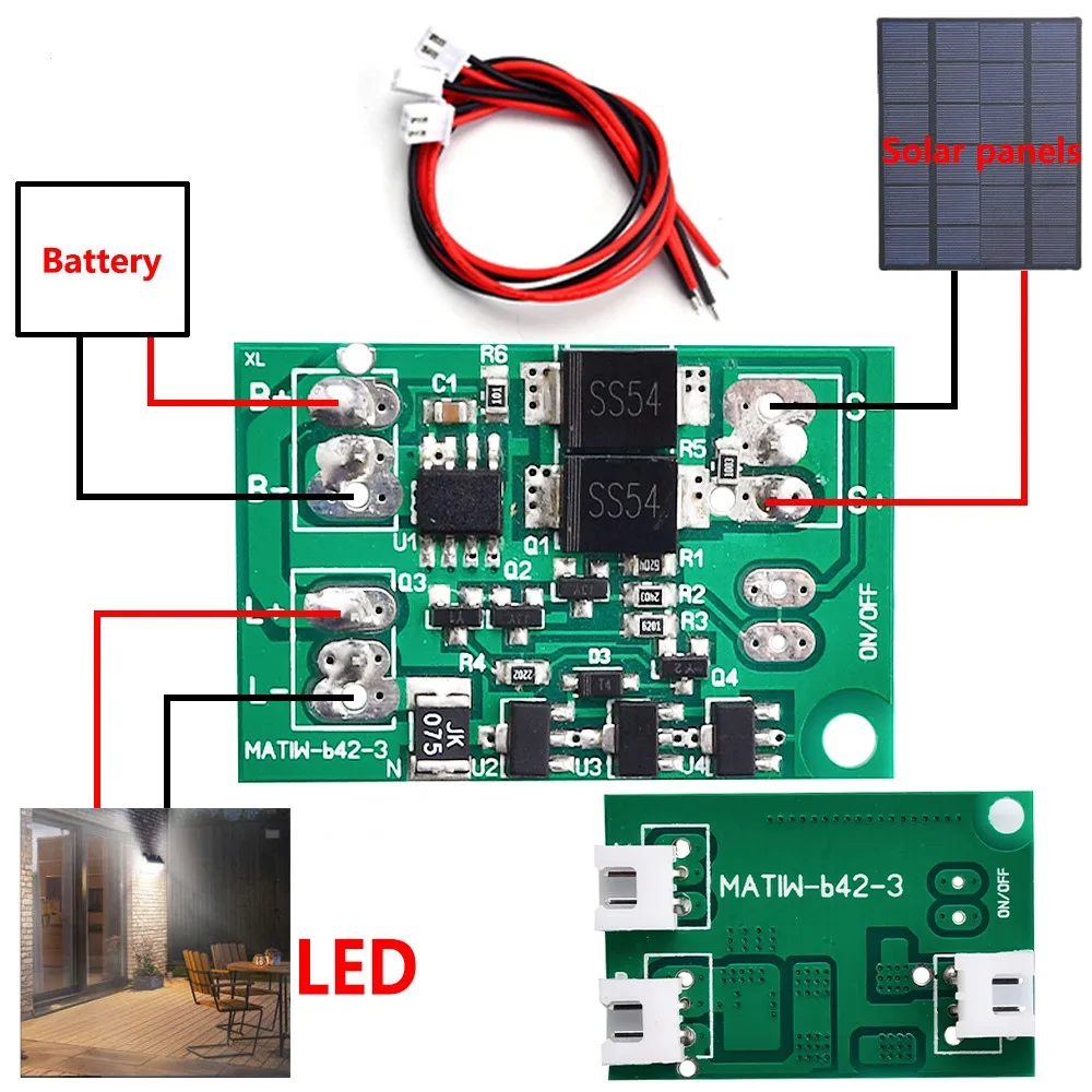 Automatic-Solar-Panel-Battery-Charger-Board-Night-Light-LED-Lamp ...