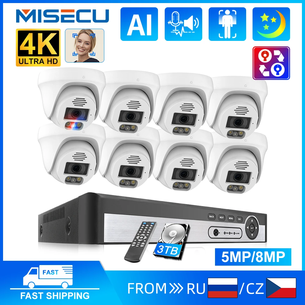 MISECU-Security-Camera-System-8CH-8MP-5MP-Video-Surveillance-Kit-Ai ...