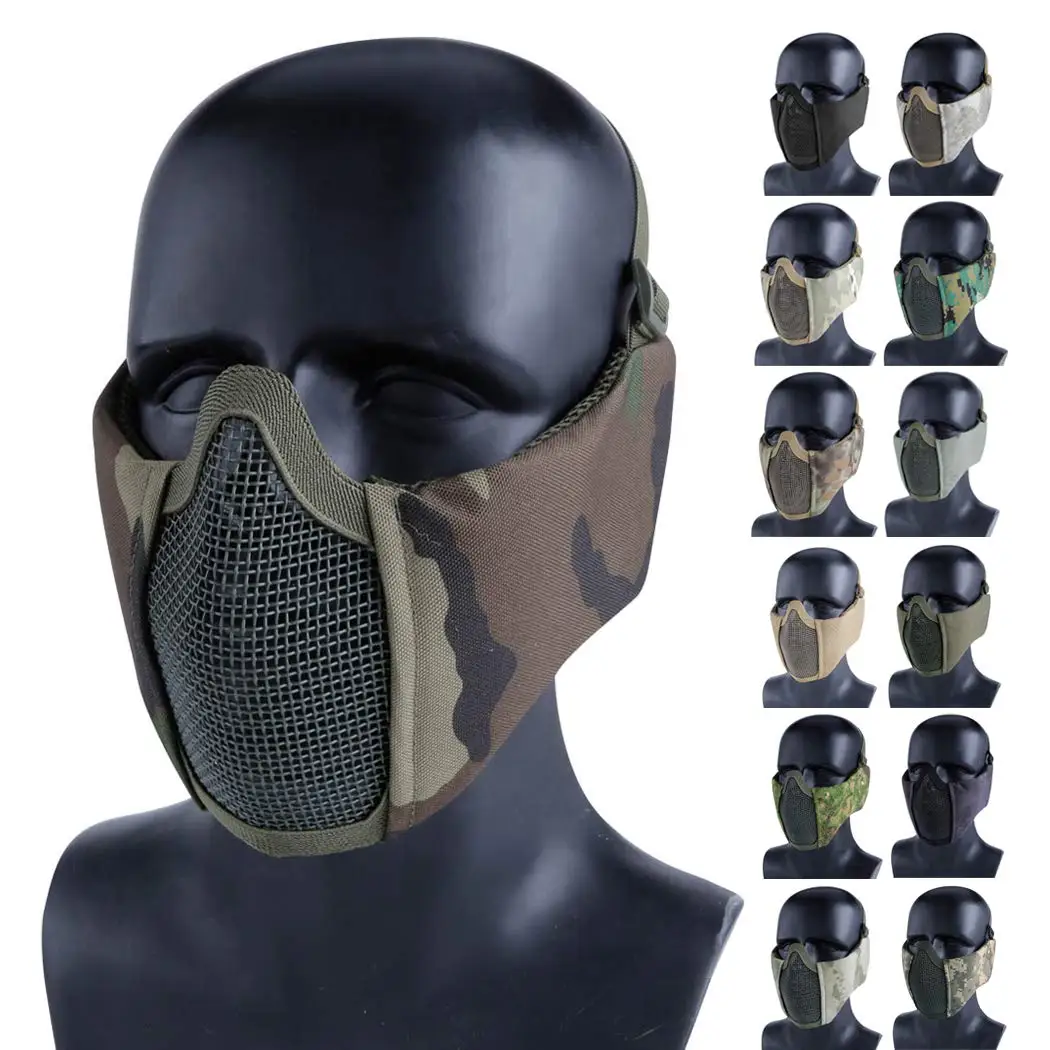 Tactical Airsoft Half Face Paintball Mask Military | Mask Protection ...