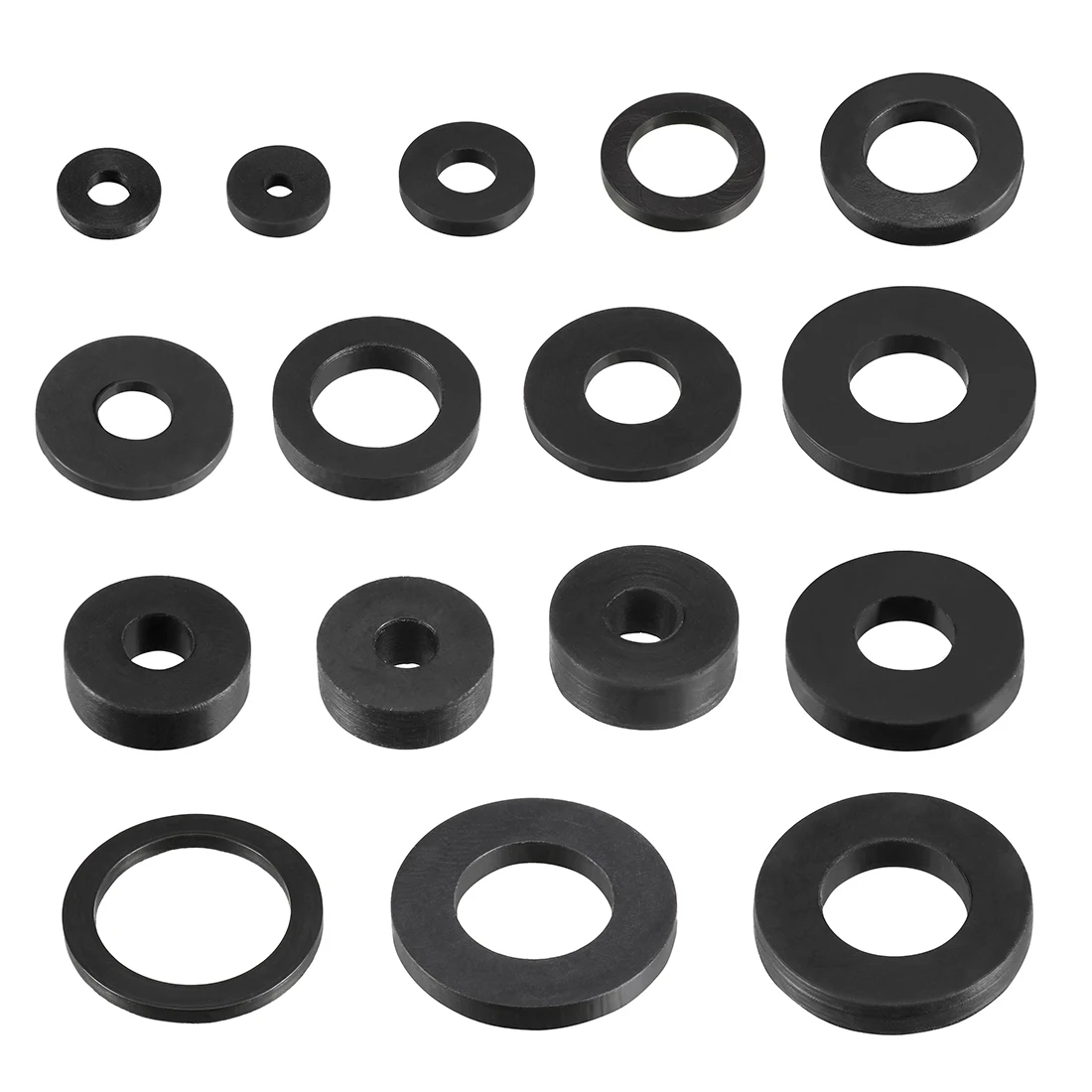 20Pcs 3mm-30mm ID Rubber Grommet Flat Rubber Ring Sealing Gaskets ...