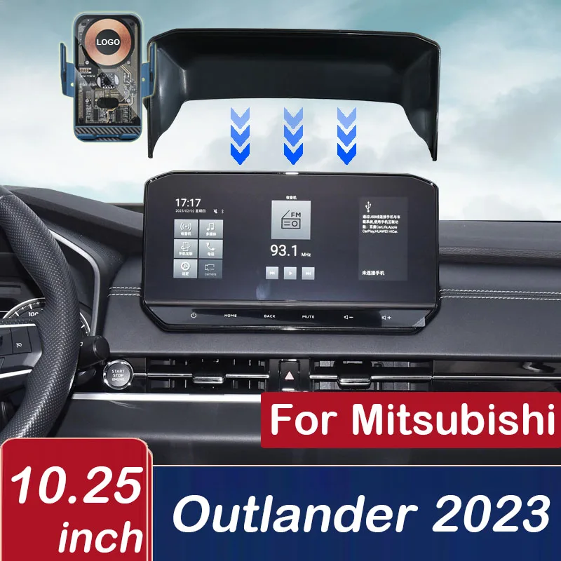 For-Mitsubishi-Outlander-2023-Car-Wireless-Charger-Mobile-Phone-GPS ...
