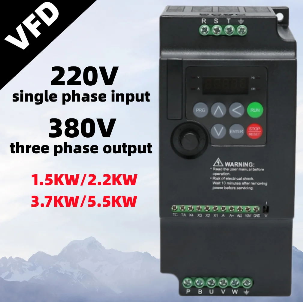 220v To 380v Economical Vfd Variable Frequency Drive Converter Inverter 1.5/2.2/3.7/4/5.5kw ...