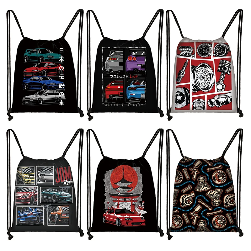 Japan-JDM-Racing-Car-Backpack-for-Men-Engine-Casual-Drawstring-Bag ...