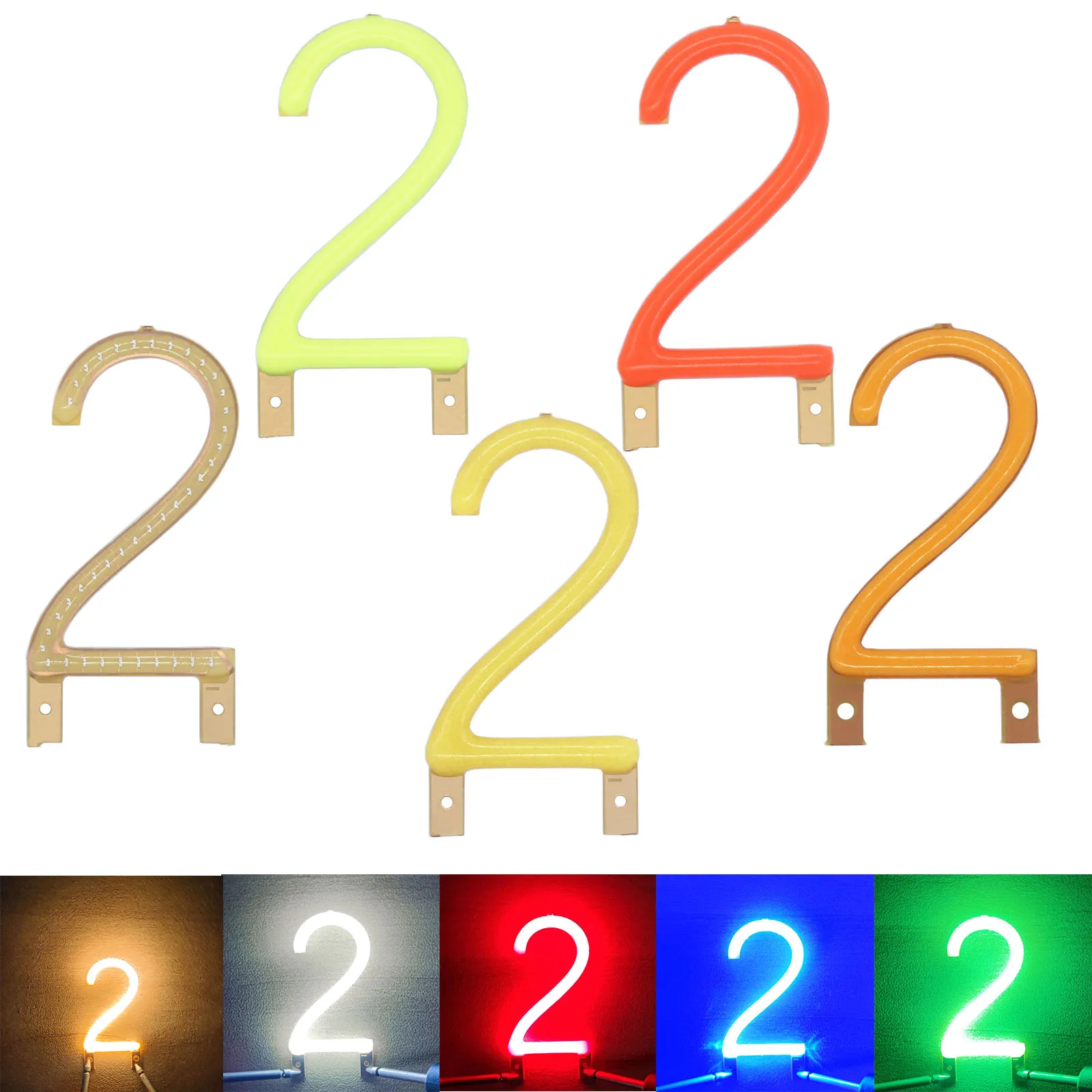 LED-COB-Edison-Bulb-3V-LED-Digital-Filament-Number-2-Red-Green-Blue ...