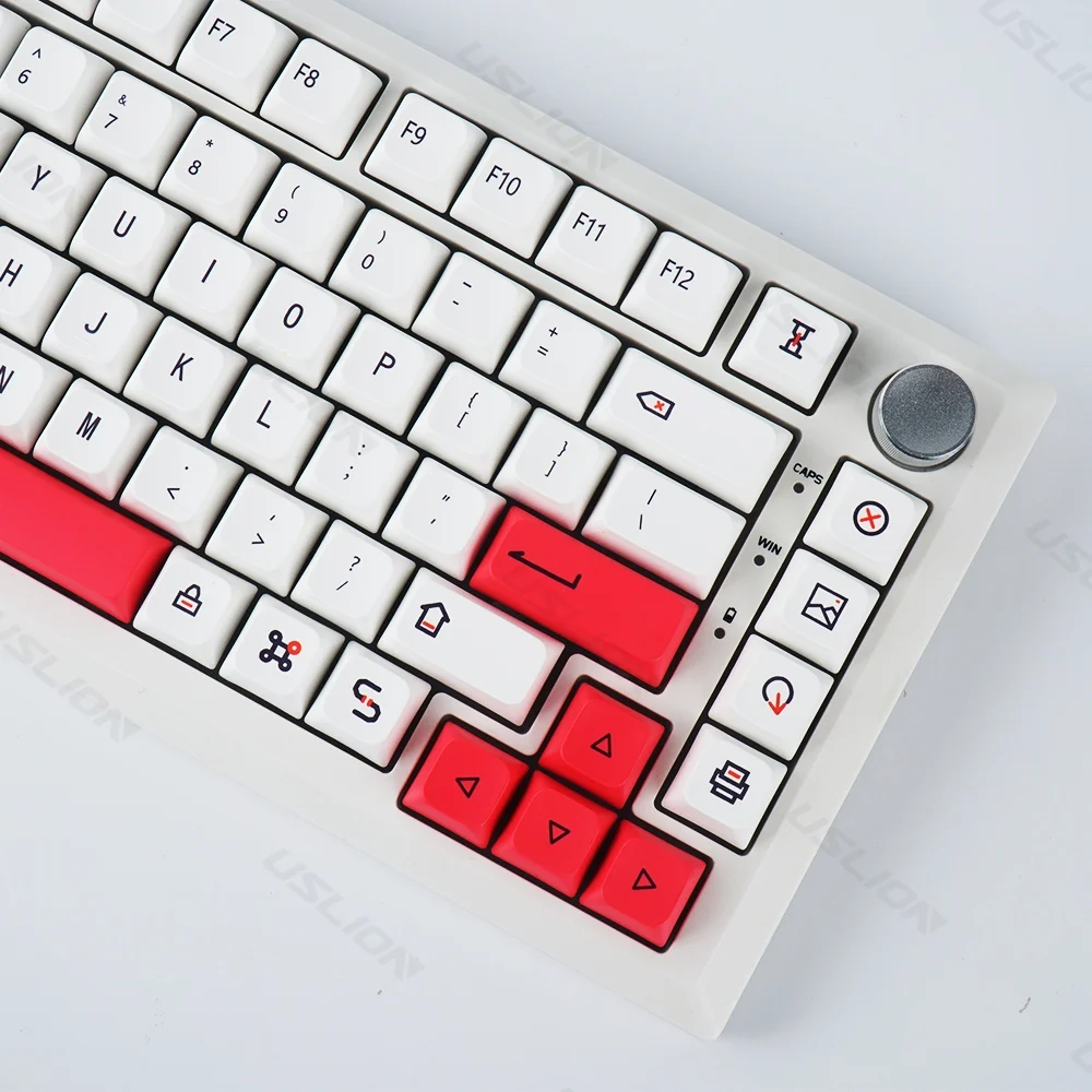 USLION-126-Keys-XDA-Profile-PBT-Keycaps-Pink-White-Personalized-English ...
