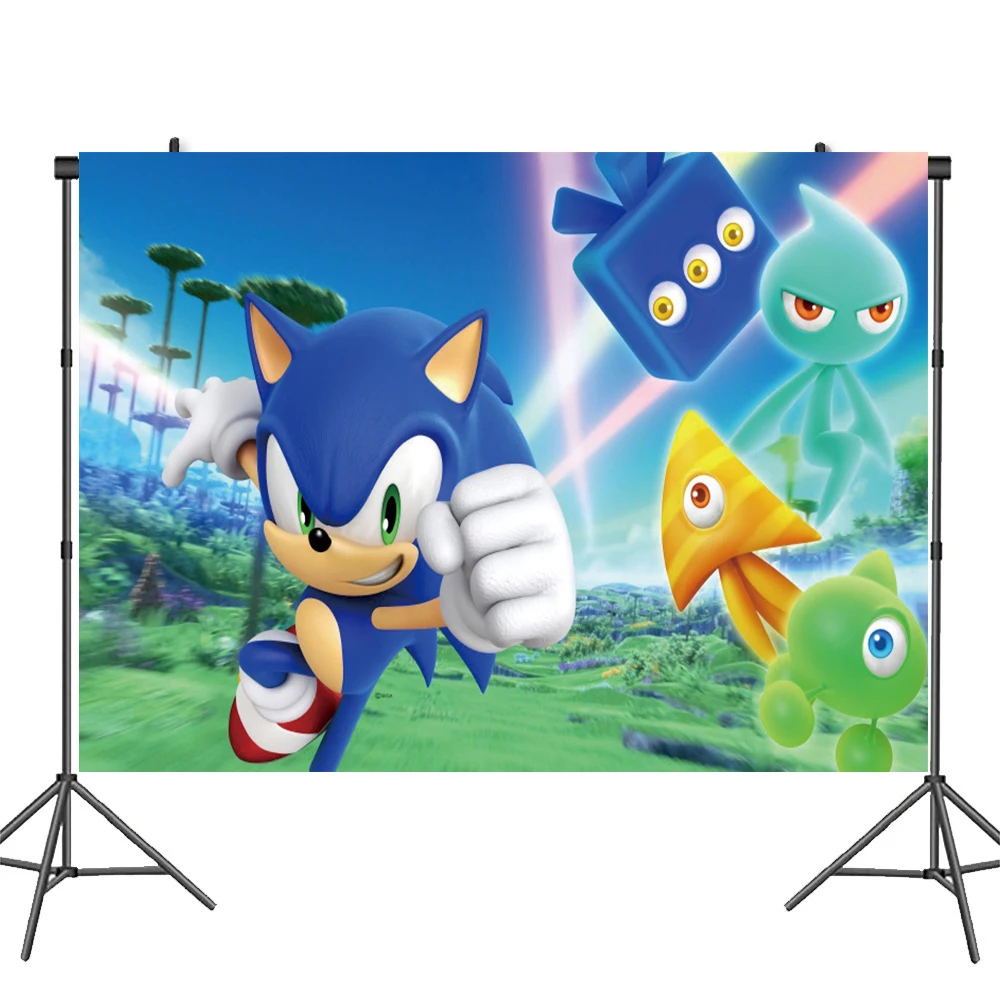 Fondo fotográfico personalizado con nombre y años de Sonic the Hedgehog ...