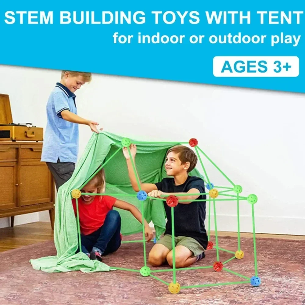 Creative-Funny-87pcs-Kits-Fort-Building-Kit-construction-DIY-Building ...