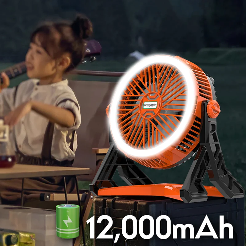 12000mAh-Power-Bank-USB-Rechargeable-Camping-Fan-Adjustable-Speed-LED ...