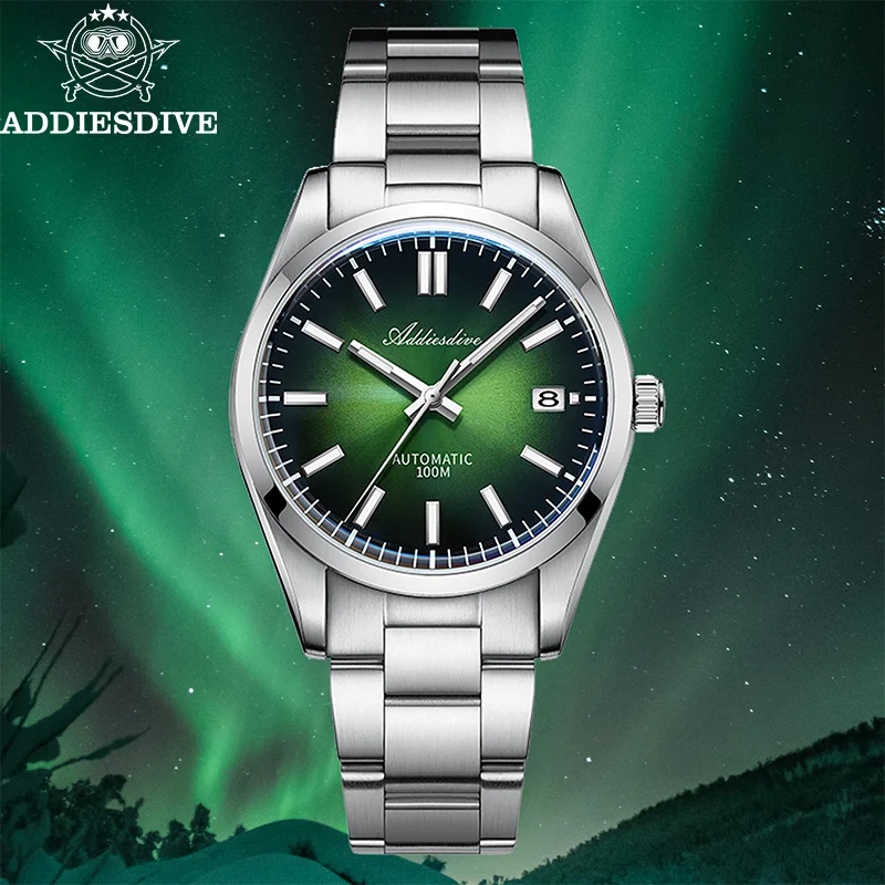 ADDIESDIVE Men's Watch Waterproof NH35 Mechanical Watches Gradient ...