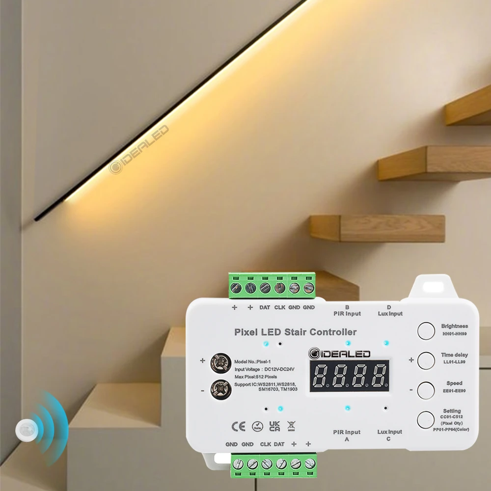 Motion Sensor LED Controller with Daylight Sensor Addressable Light ...