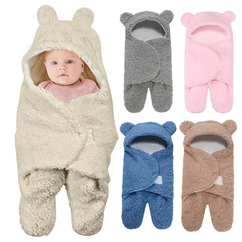 Bebê saco de dormir ultra macio fofo velo recém nascido recebendo cobertor infantil meninos ...