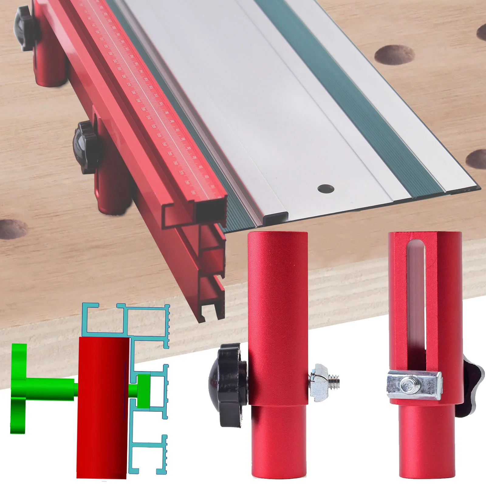 2Pcs-For-19mm-20mm-Desktop-Dog-Hole-Aluminum-Fence-Bracket-Woodworking ...