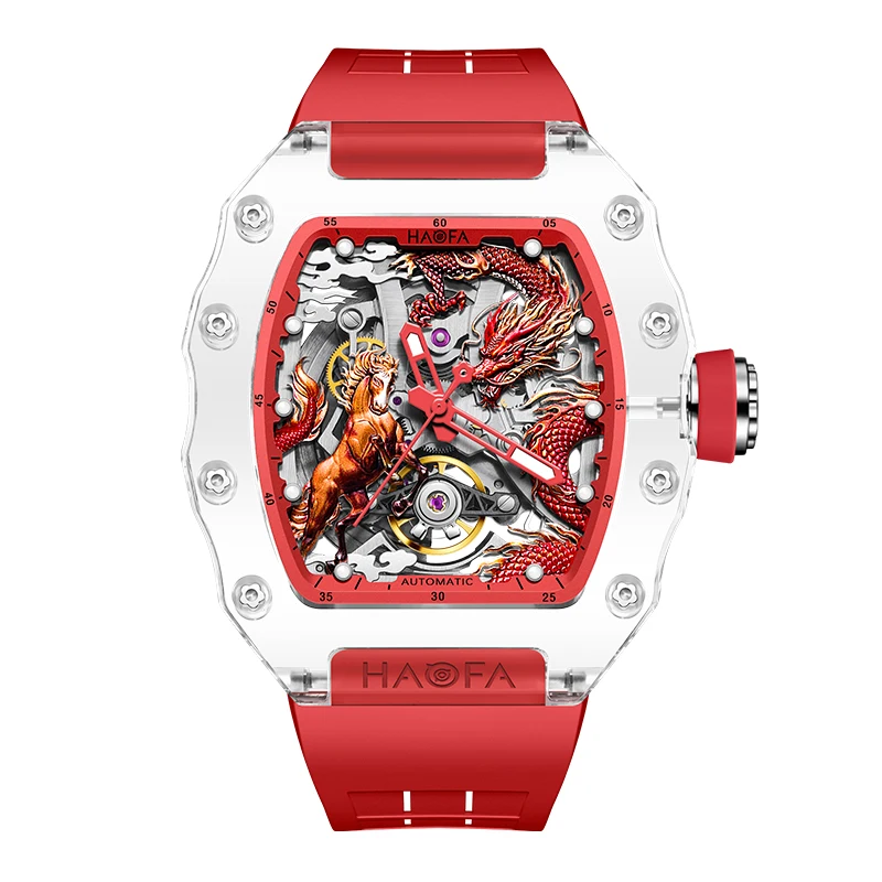 Haofa-Mens-Wristwatch-3D-Longma-Automatic-Mechanical-Skeleton ...