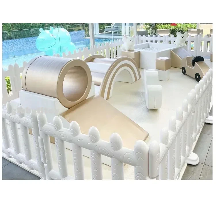 Soft-play-set-golden-and-white-set-Kids-Party-Center-Indoor-Soft-Play ...