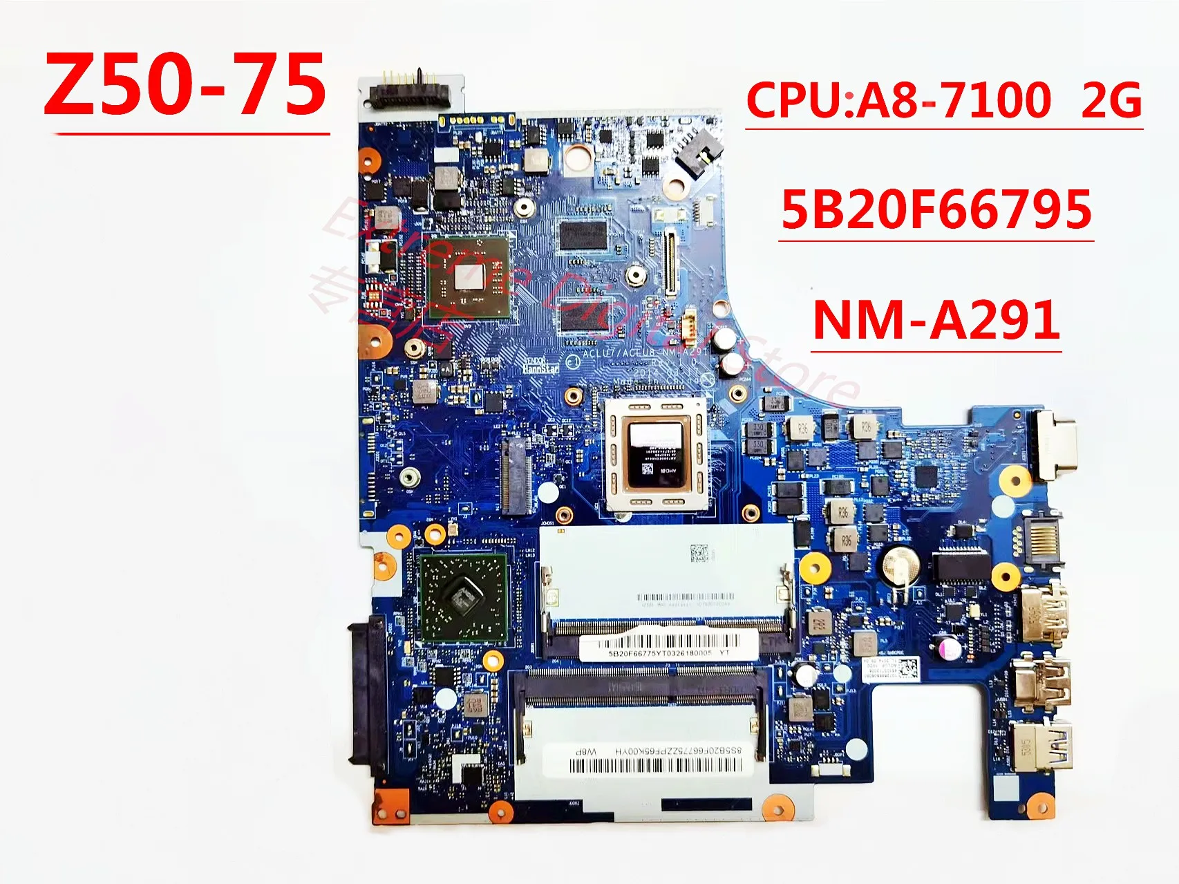 For-Lenovo-NM-A291-motherboard-Z50-75-G50-75M-notebook-motherboard-CPU ...