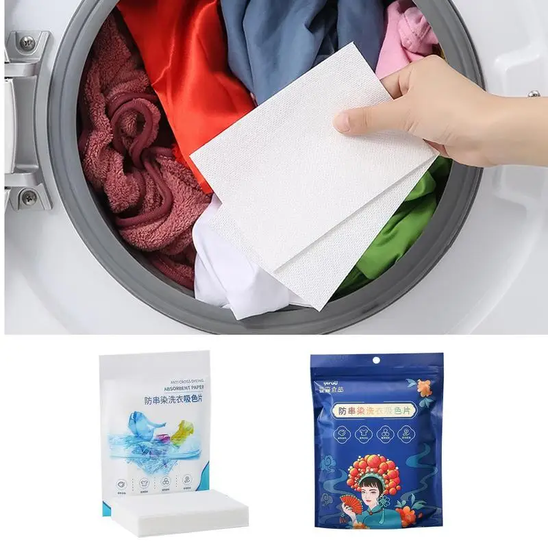 50pcs-Mixed-Dyeing-Proof-Color-Absorption-Sheet-For-Washing-Machine ...
