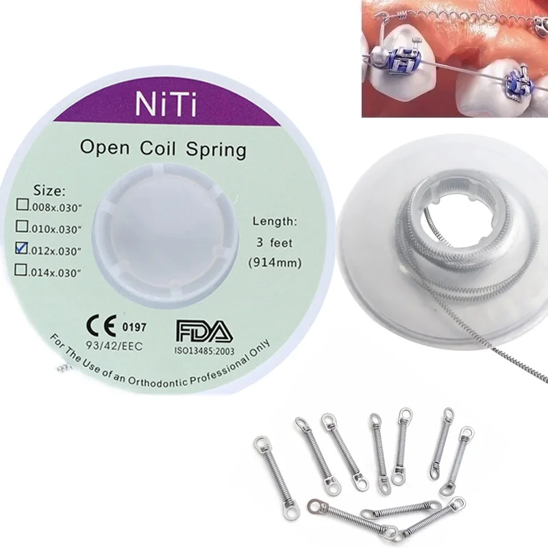 Dental-Orthodontic-Open-Coil-Spring-For-Dentist-Orthodontic-Brackets ...