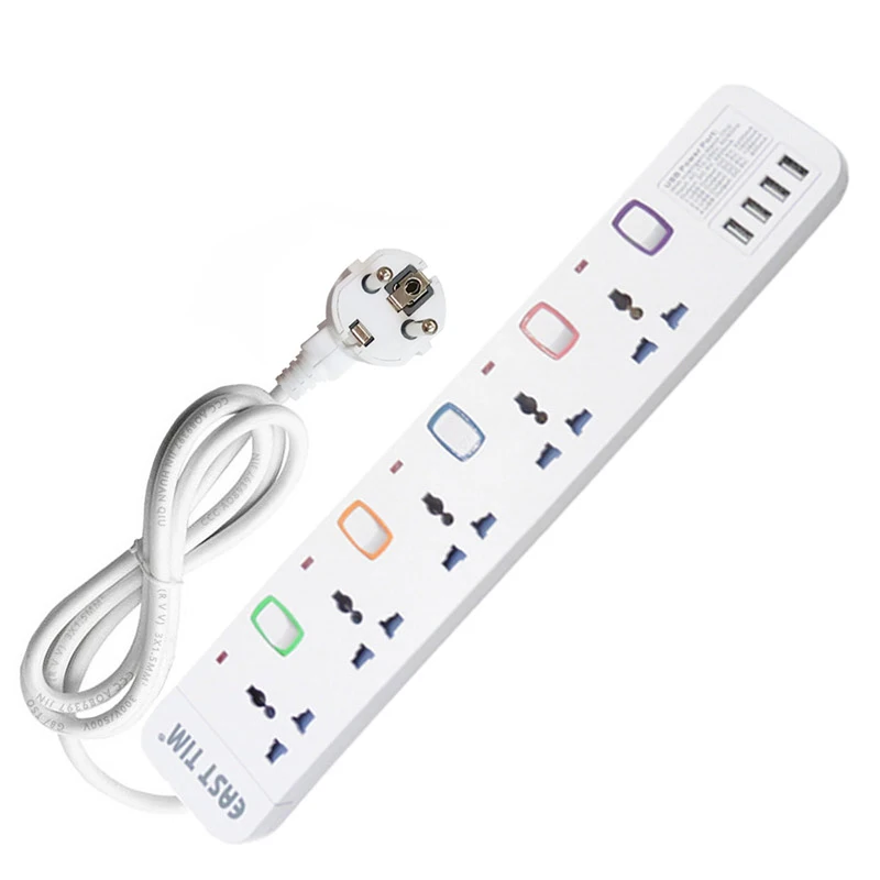 Extension Electrical Socket Individual Switched power strip EU//AU ...