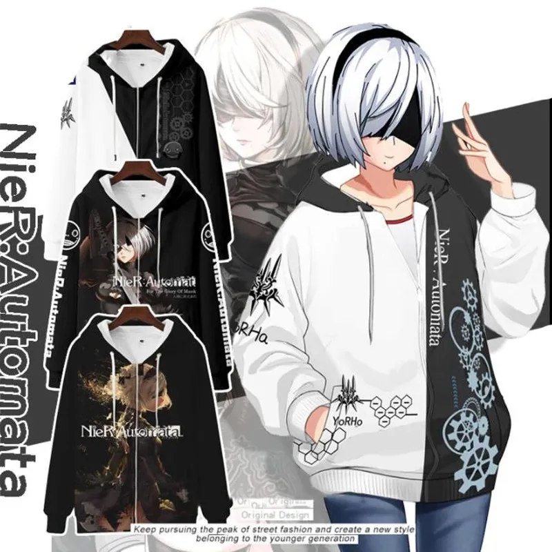 Game-NieR-Automata-3D-printing-men-women-fashion-harajuku-hoodies ...
