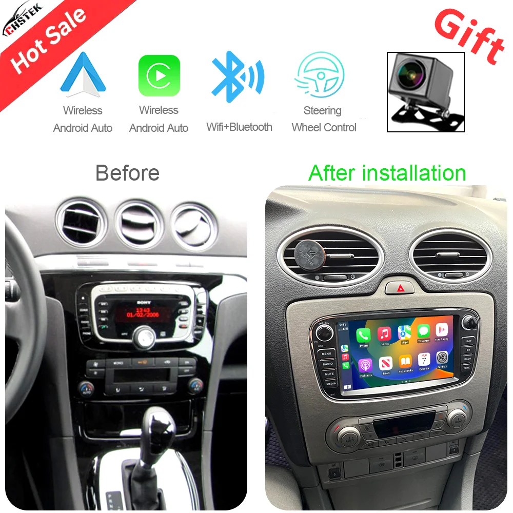 CHSTEK OEM Car Radio For Ford S-Max C-Max Focus Galaxy Mondeo 2007-2011 ...