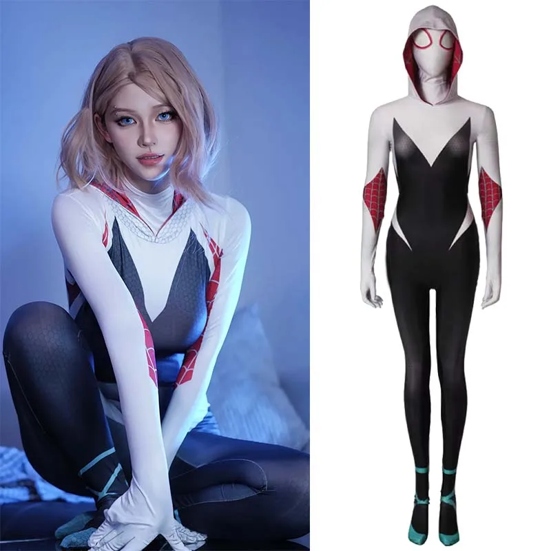 Disfraz-de-Spiderman-para-mujer-traje-de-Cosplay-de-superh-roe ...
