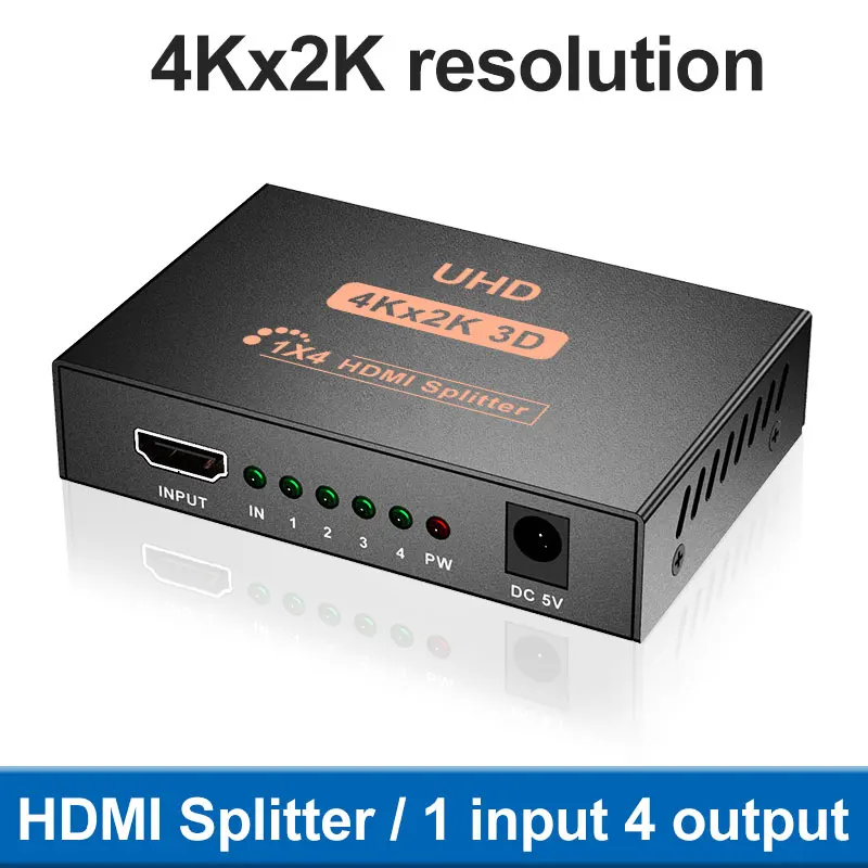 UHD-4Kx2K-3D-1x4-HDMI-Splitter-Converter-1-Input-4-Output-HDMI-1-4 ...