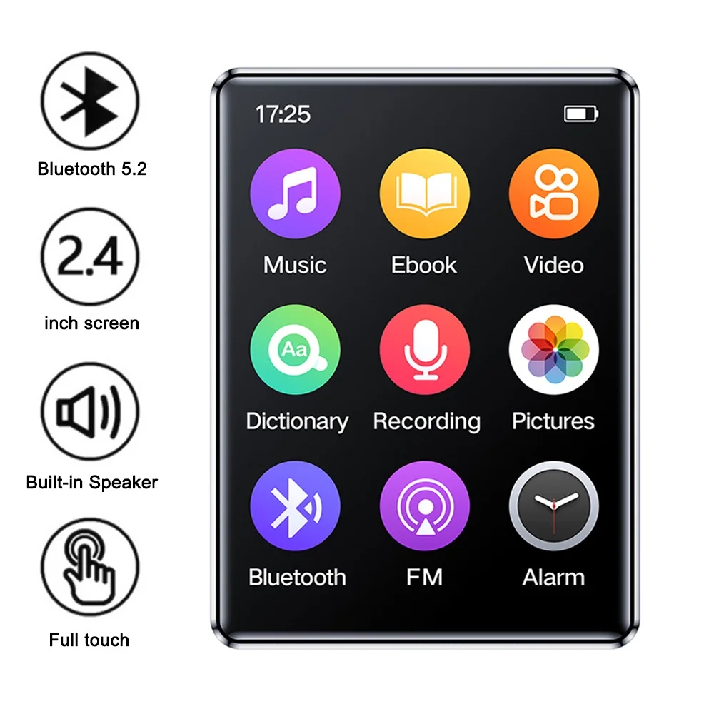 8 GO - Mp3 - Lecteur MP3 plein écran portable, lecteur de musique HIFI ...