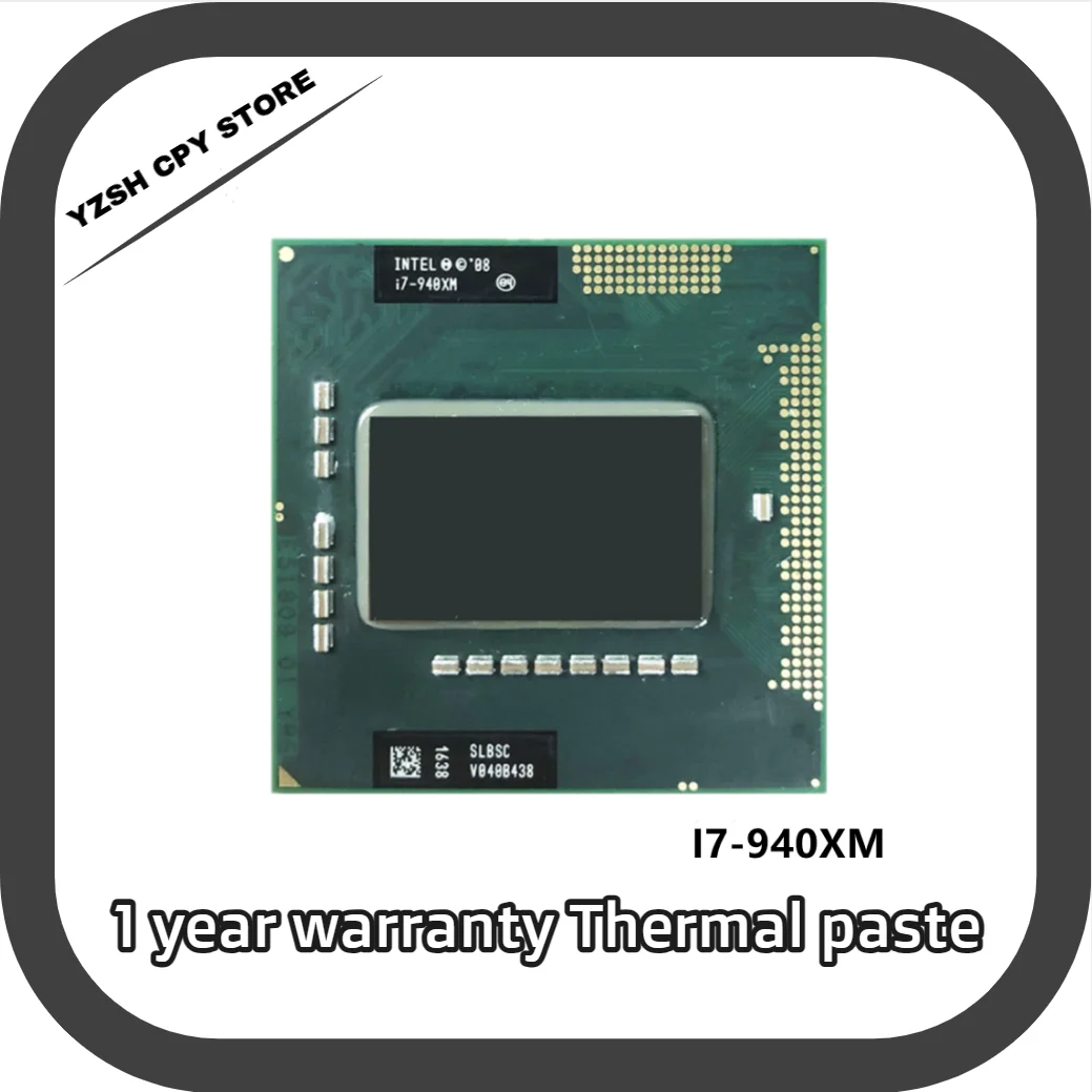 Intel Core i7-940XM i7 940XM 2.1 GHz Quad-Core Eight-Thread CPU ...