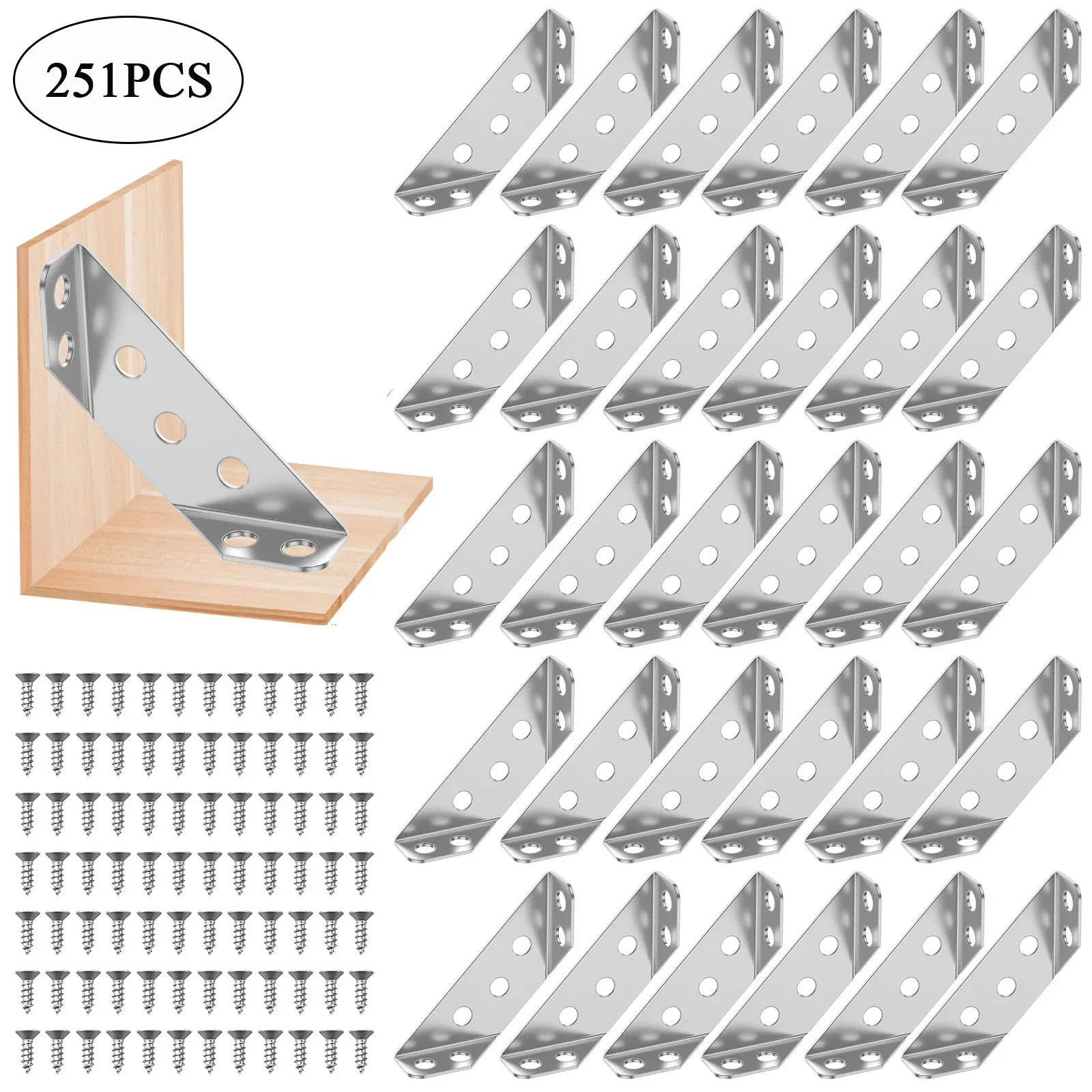 Universal Furniture Corner Connector Steel Corner Brace with Screws ...