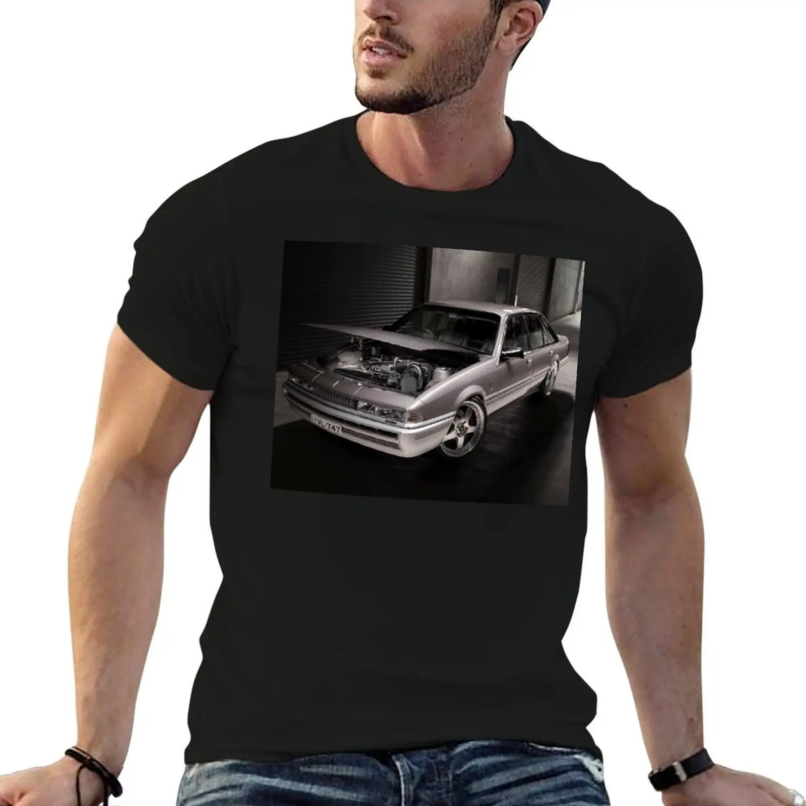 Silver Holden VL Commodore Turbo T-Shirt man t shirts for men casual g ...