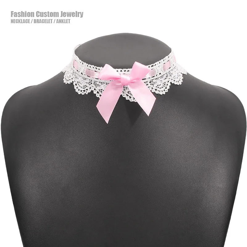 Sexy-Cute-Lolita-Bowknot-Lace-Collars-Choker-Necklace-Women-Girls ...
