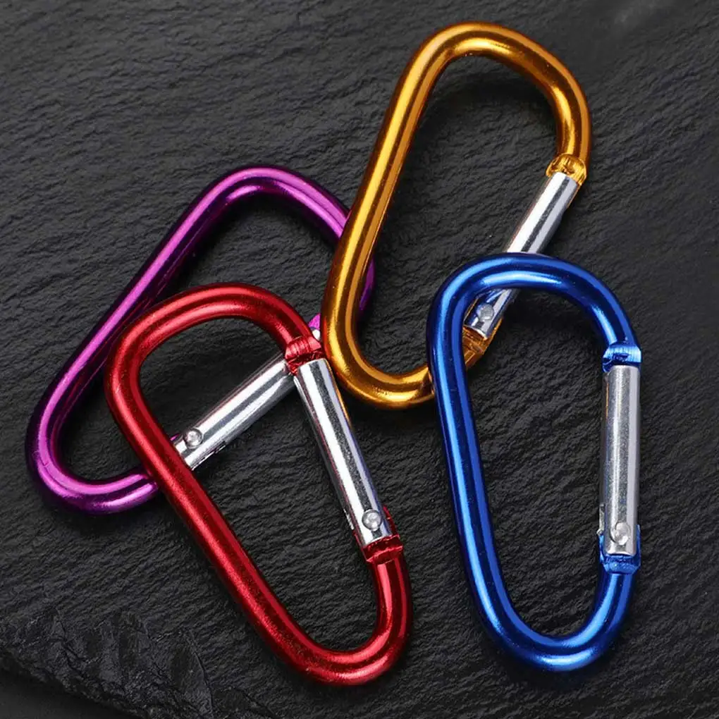 Climbing-Carabiner-D-Shape-Mountaineering-Buckle-Keychain-Heavy-Duty ...
