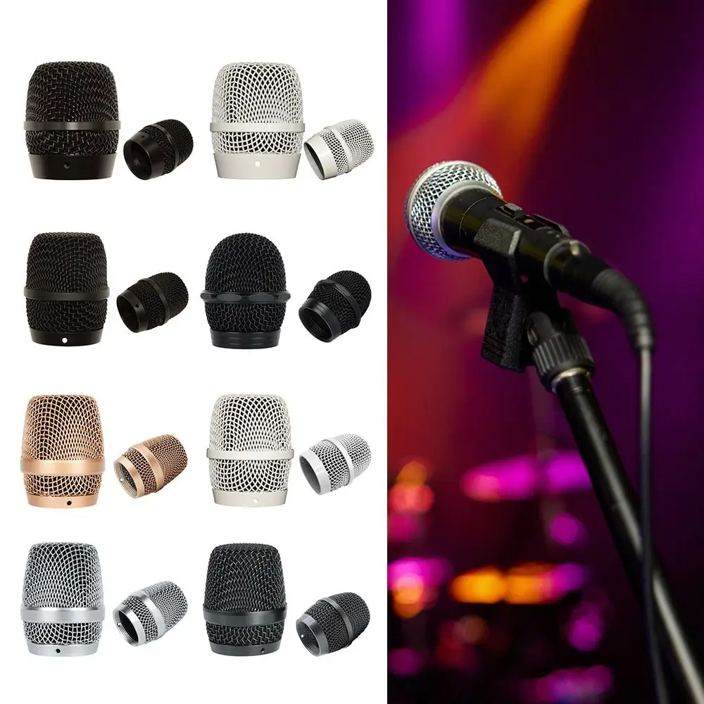 Shockproof Microphone Head Replace Built-in Foam Windscreen Stainless ...