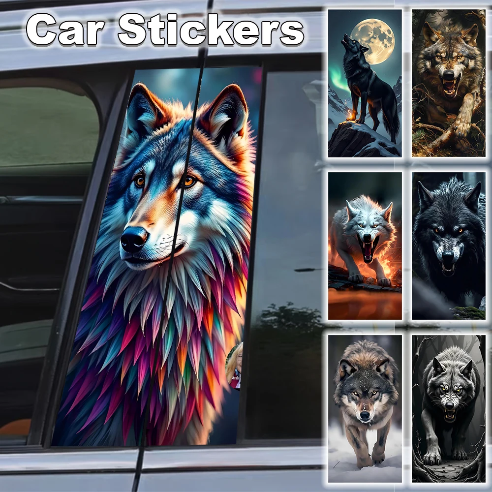 Car Sticker Car B-pillar Cool Wolf Waterproof Center Pillar Decoration ...