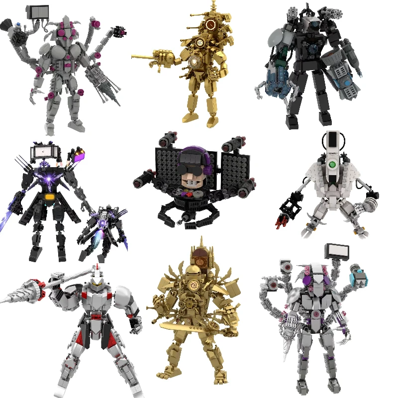 Skibidi-Toilet-Titan-Tv-Man-Block-Set-Titan-Drill-man-Cameraman-Figure ...