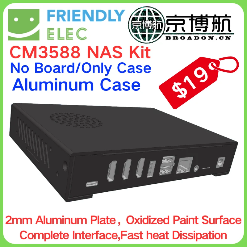FriendlyELEC-CM3588-NAS-Kit-Metal-Aluminum-Case-Power-RK3588-CPU-Board ...
