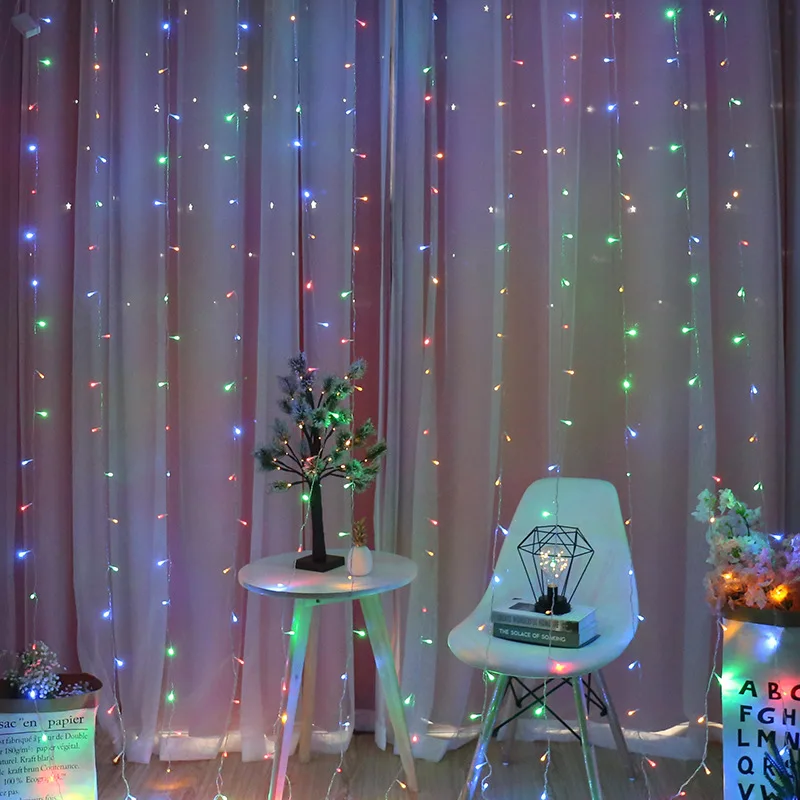 Cortina-Garland-LED-String-Lights-Decora-o-de-Natal-Festival-Feriado ...