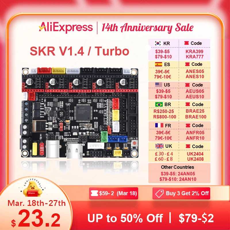 BIGTREETECH-SKR-V1-4-Motherboard-BTT-SKR-V1-4-Turbo-Control-Board ...