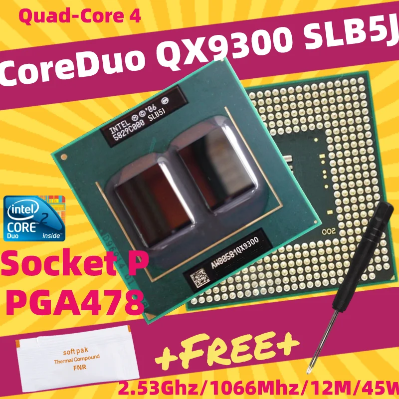 Core-2-Duo-QX9300-Q9100-Q9000-CPU-laptop-Dual-Core-Socket-479-GM45-PM45 ...