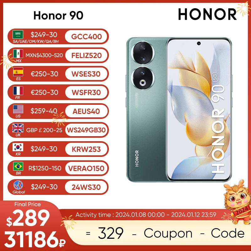 New-Global-Version-HONOR-90-5G-200MP-Ultra-Clear-Camera-Snapdragon-7 ...