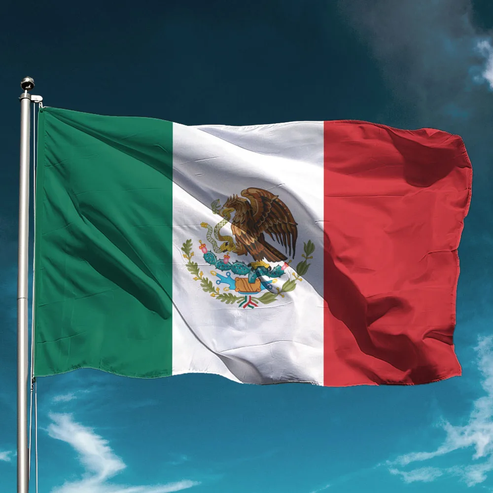 Mexico-Flag-National-Hold-Banner-Flying-Polyester-Outdoors-Decor-Garden ...