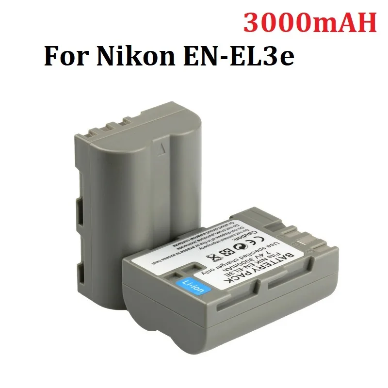 3000mah EN-EL3E ENEL3E Li-ion Battery EN EL3e Camera Bateria for Nikon ...
