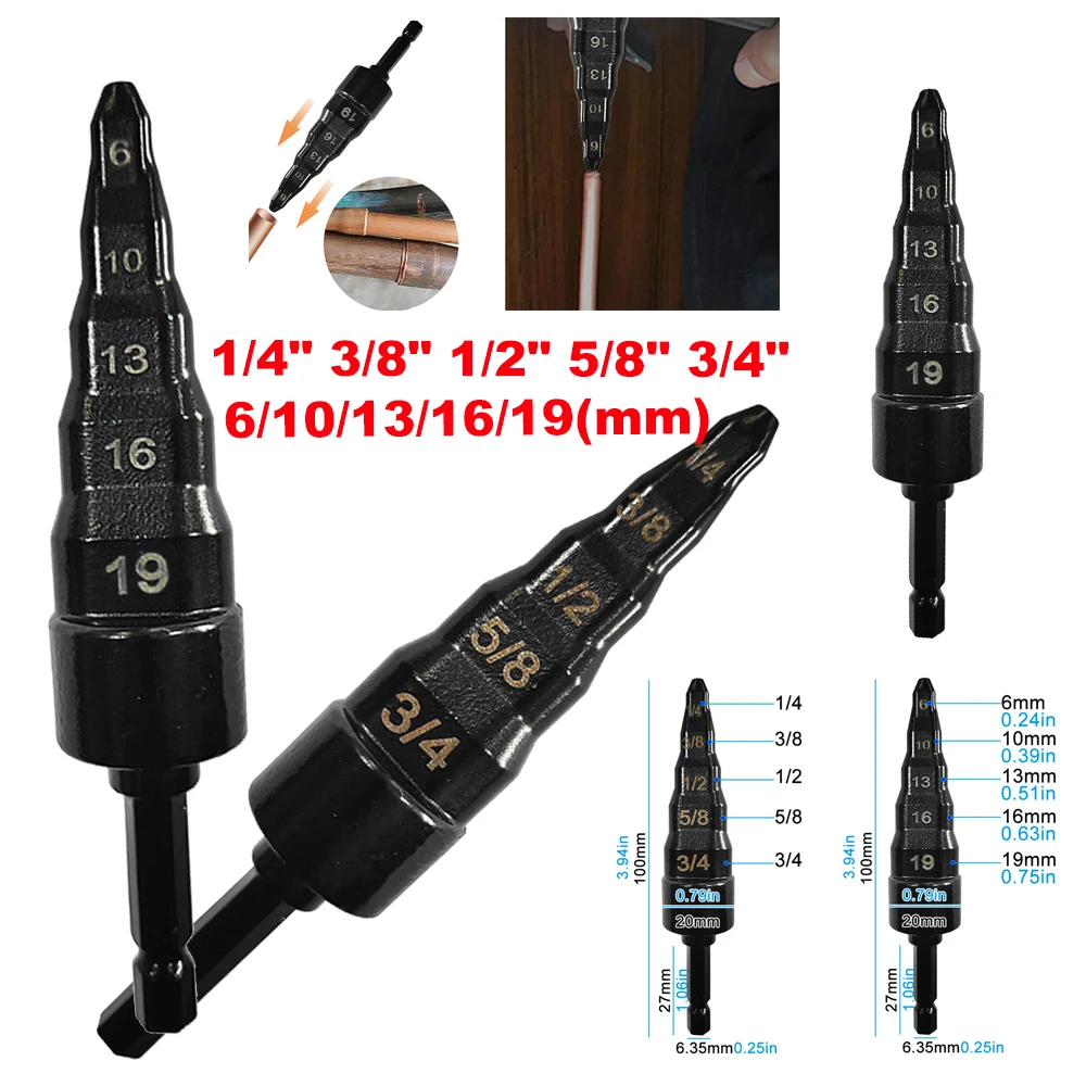 5-In-1-Air-Conditioner-Copper-Pipe-Expander-Swaging-Drill-Bit-Swage ...