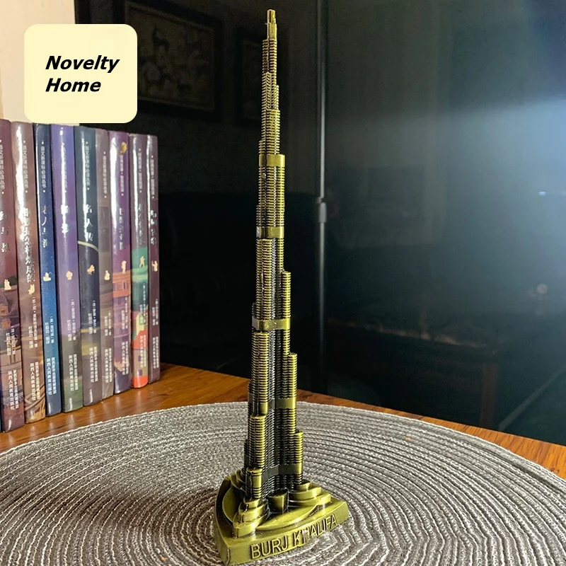 25cm-Dubai-Burj-Khalifa-Tower-Eiffel-Tower-Model-Alloy-Miniature ...