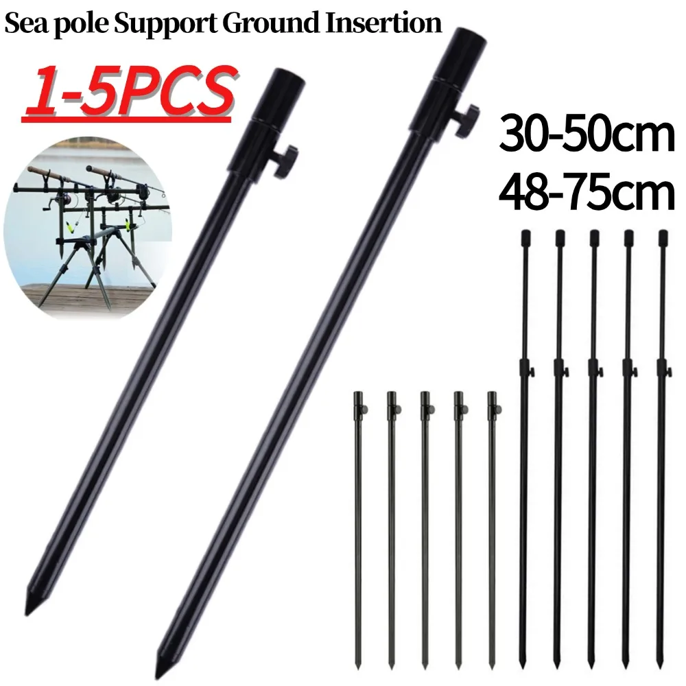 1-5Pcs Carp Fishing Bank Sticks Adjustable Bankstick Aluminium Rod Pod ...
