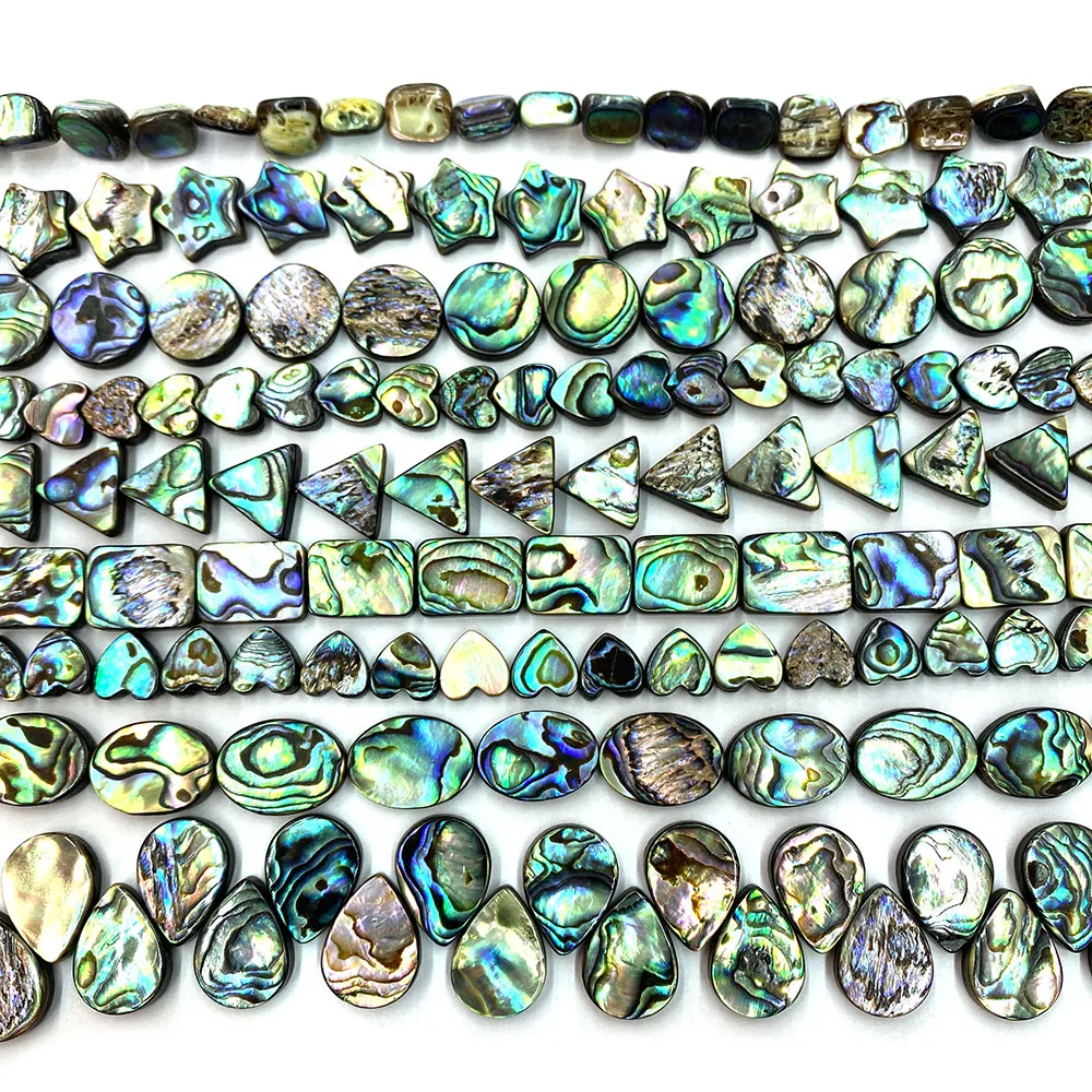 New Product Geometric Abalone Shell Beads Wholesale Diy Handmade ...