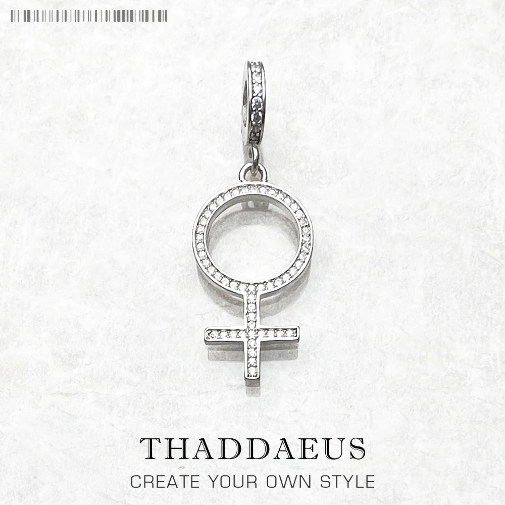 Simple-Design-Venus-Symbol-Pendant-Charm-Women-Men-925-Sterling-Silver ...