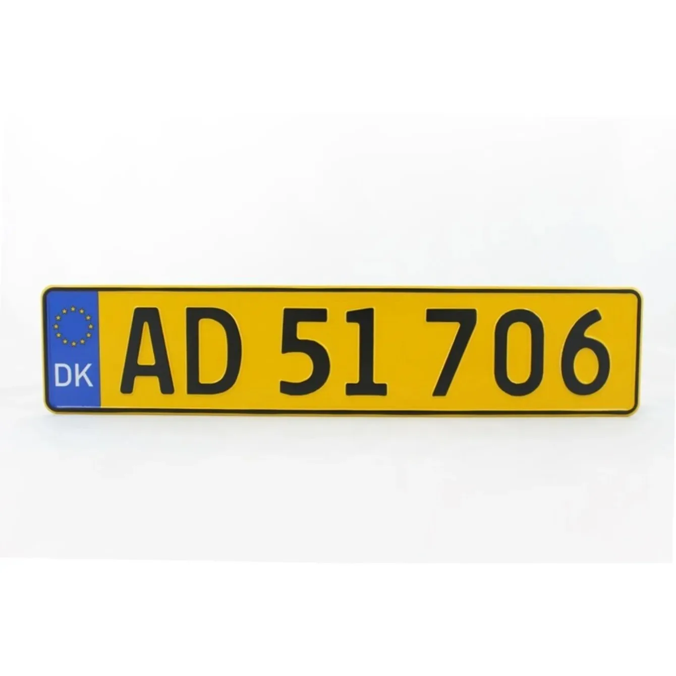 Custom Embossed Denmark Euro License Plate - Customizable Aluminum ...