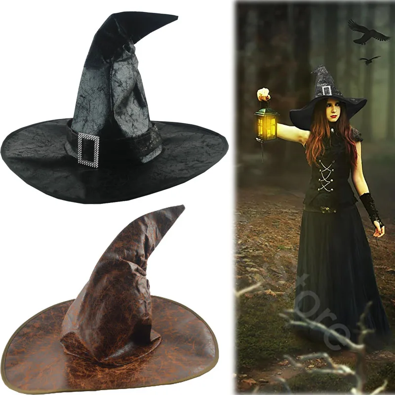 Halloween-Folds-Witch-Wizard-Black-Hat-Party-Cosplay-Costume-Headgear ...