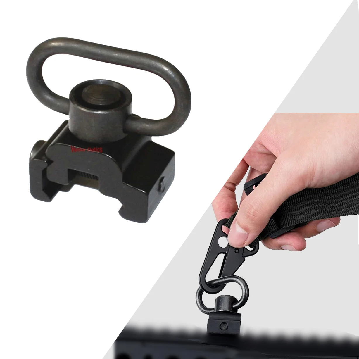 Vector-Optics-Sling-Swivel-Loop-Weaver-Mount-Combo-Tactical-QD-Push ...